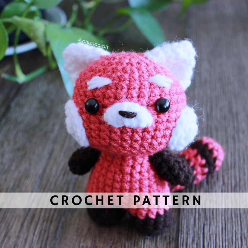 The Red Panda Fur baby crochet pattern – Ohana Craft Amigurumi